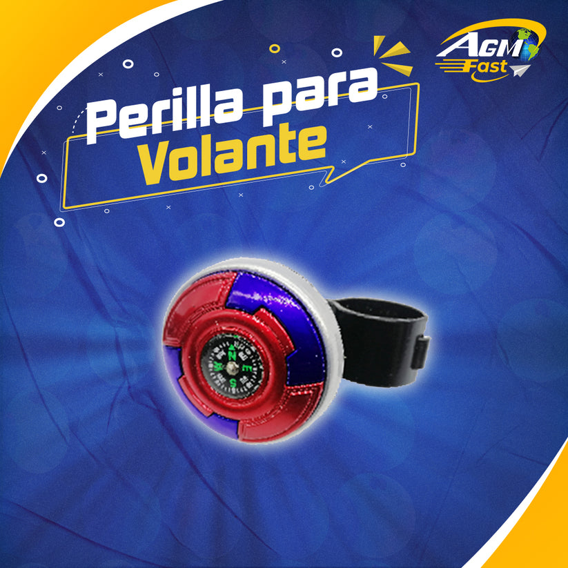 Perilla para Volante con Brújula tipo Centro Rojo y Borde de Color ...